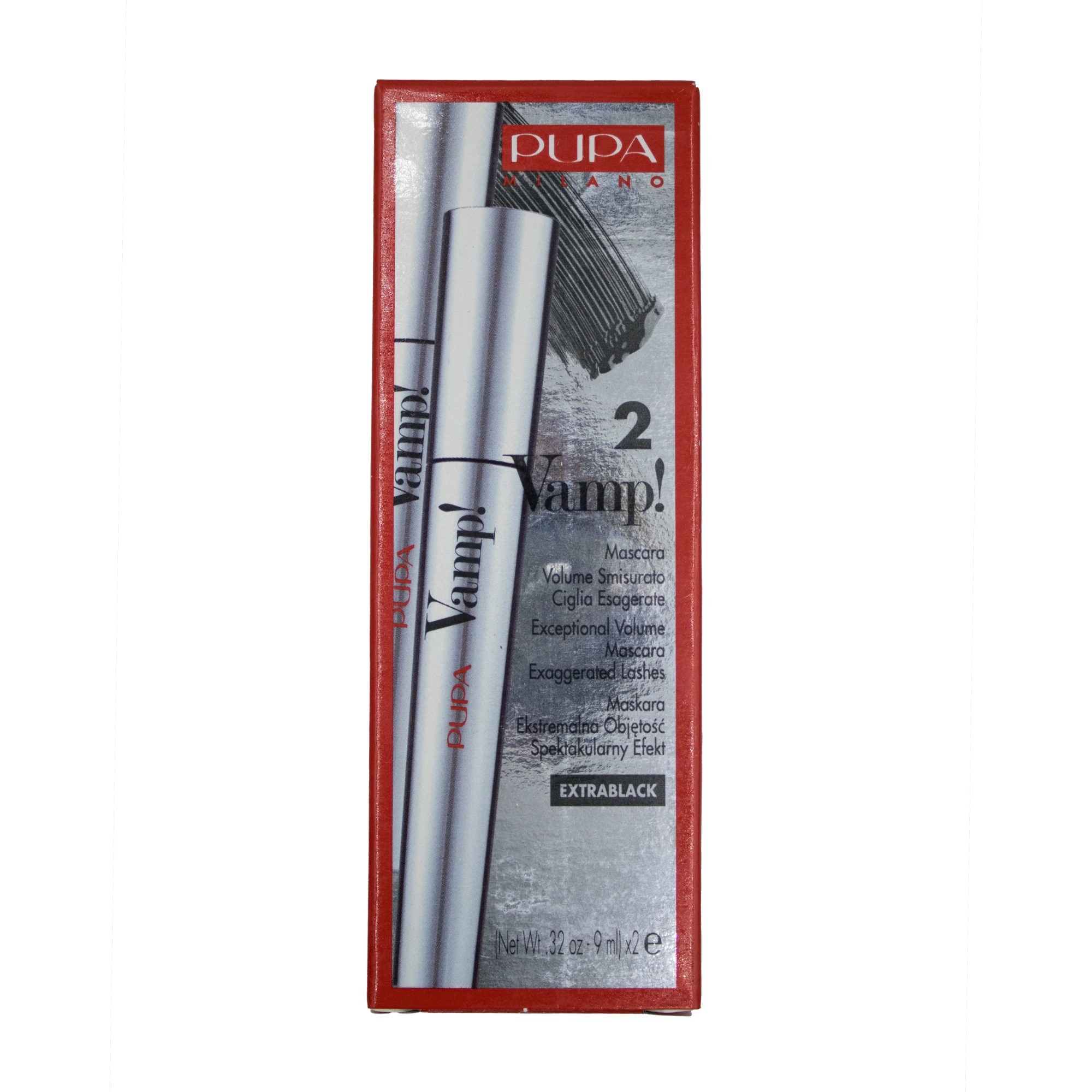Set 2 mascara, Pupa Milano, Vamp Extrablack, 9ml, Negru - eMAG.ro