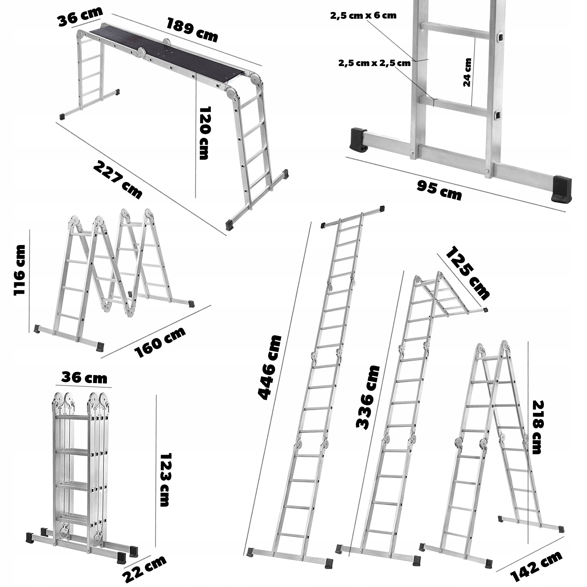 Scara articulata cu platforma, KADAX, 150kg, Inaltime 6.46 m - eMAG.ro