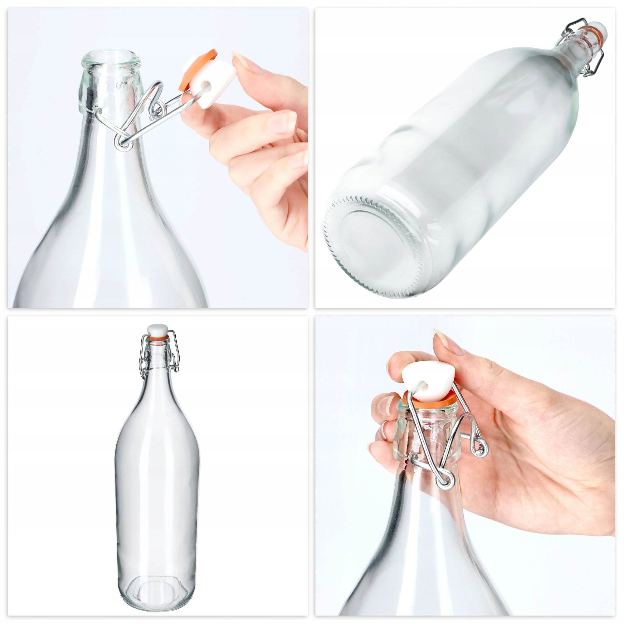 Set 3 Sticle cu capac, KADAX, Transparent, 2000 ml - eMAG.ro