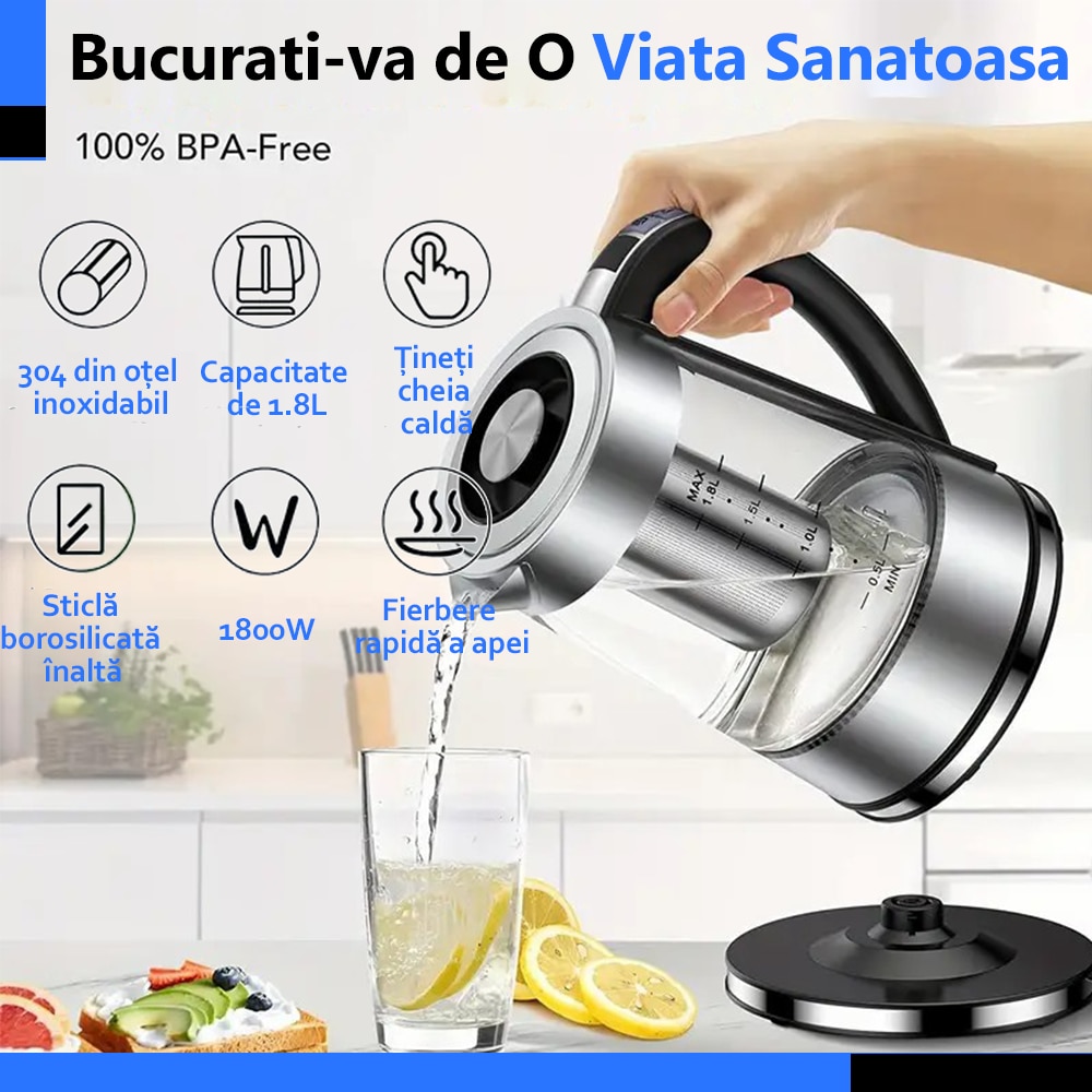Fierbator Electric, BYONDSELF®, 40-100°C, 7 Optiuni de Temperatura ...