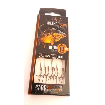 Set 8 Carlige Legate Method Feeder Wide Gape cu Spin #10 - eMAG.ro