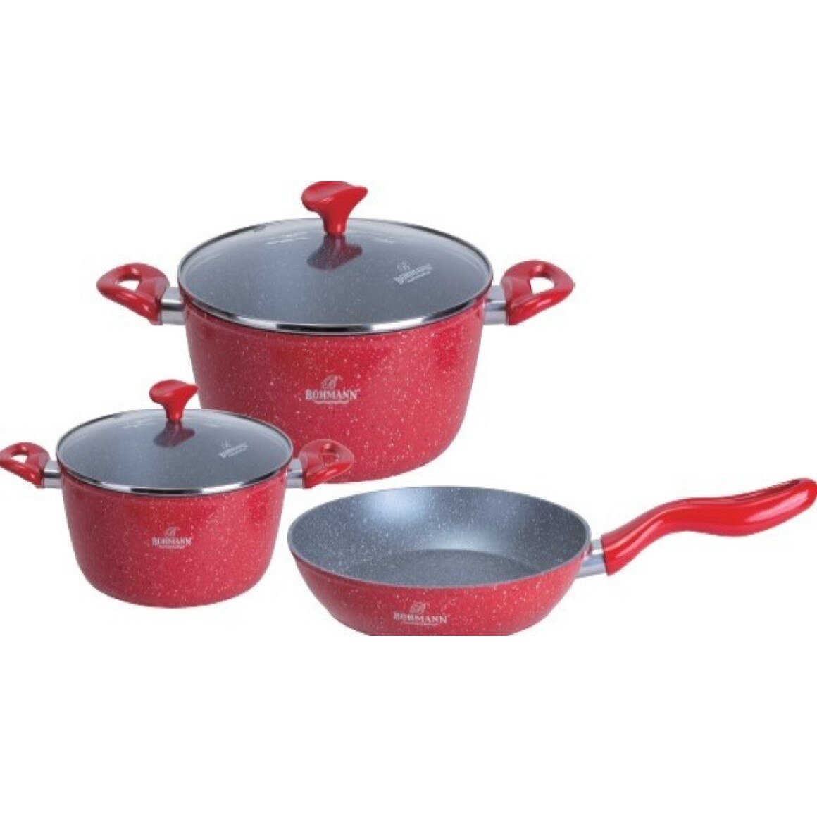 Set de oale din aluminiu marmorat 5 piese Bohman - eMAG.ro