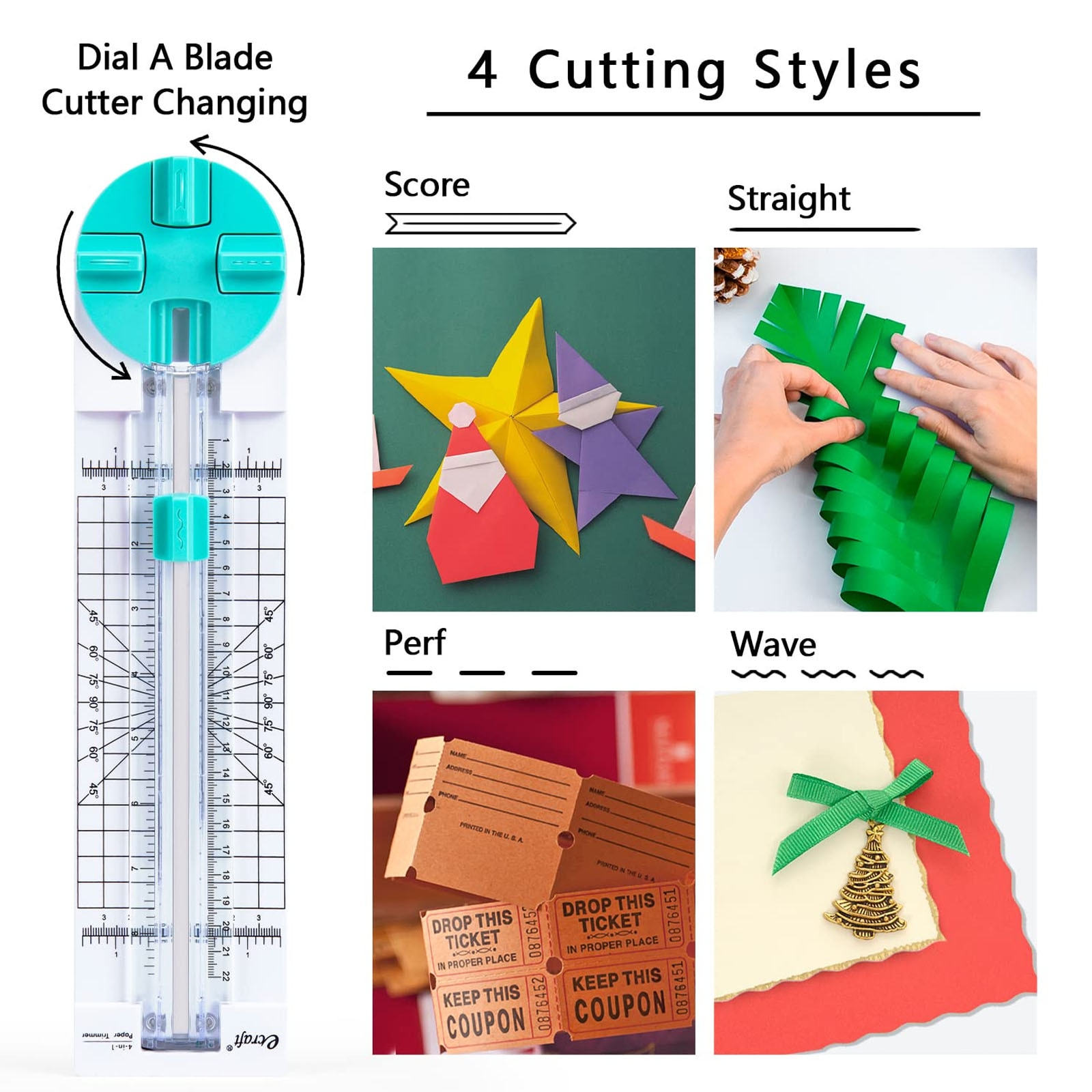 Trimmer pentru hartie, Axroad Mall, 4 tipuri de taieturi ...