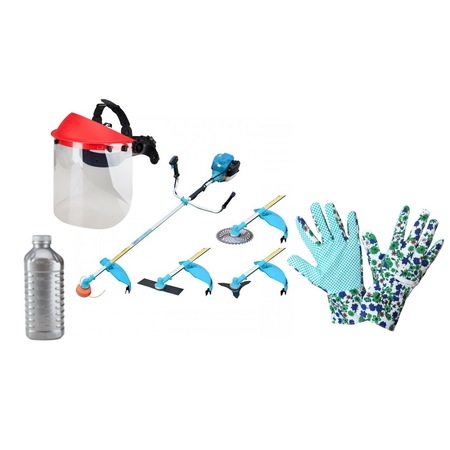 Set motocoasa Grandin 4 Timpi cu masca protectie, manusi si ulei 4T ...