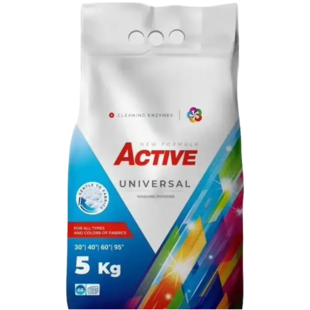 Detergent Universal de rufe pudra Active, sac 5kg, 68 spalari - eMAG.ro