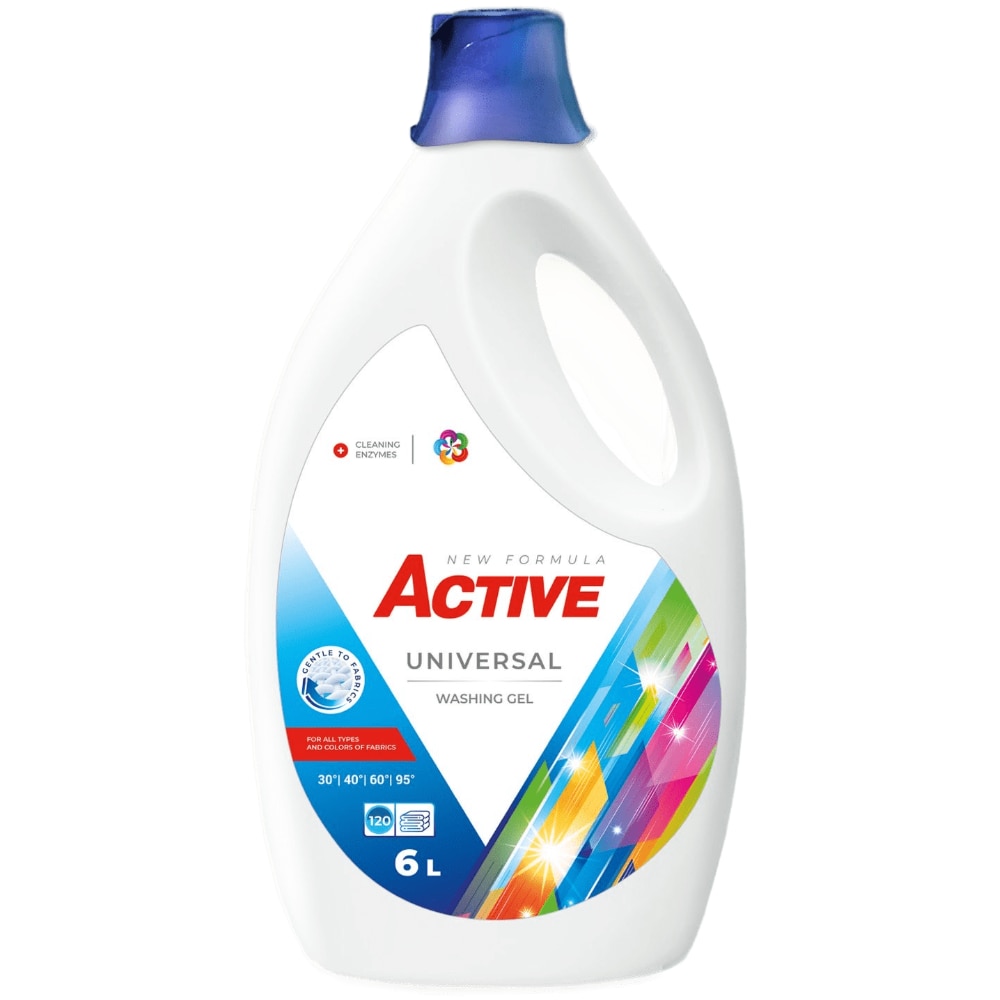 Detergent Universal de rufe lichid Active, 6 litri, 120 spalari - eMAG.ro
