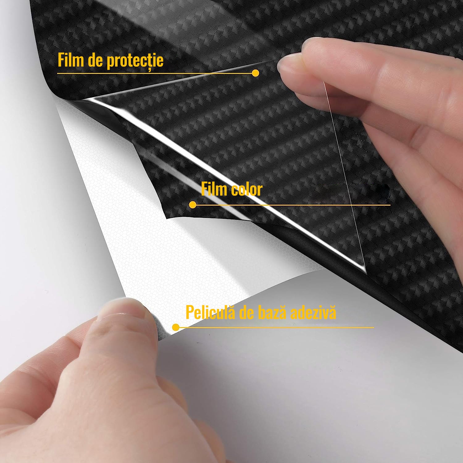 Autocolant masina, Xinxu, Fibra de carbon, Pentru Prag, Usa, Bord ...