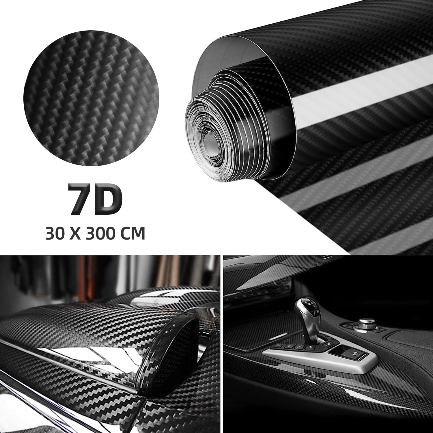 Autocolant masina, Xinxu, Fibra de carbon, Pentru Prag, Usa, Bord ...