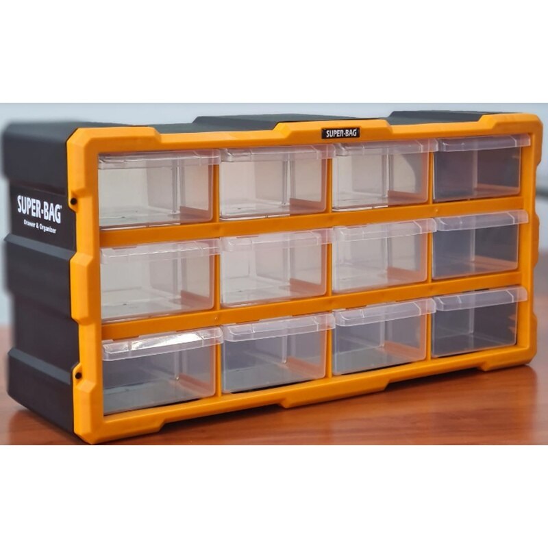 Cutie organizator suruburi, cu 12 de locuri, ASR-6005, 497 x 250 x 157 ...