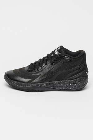 Puma, Pantofi pentru baschet MB.02 Mid, Negru, Alb, 9 - eMAG.ro
