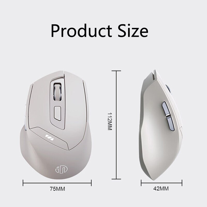 Mouse Bluetooth fara fir, 2.4G, Silentios, 1600 DPI, Ergonomic, Alb ...