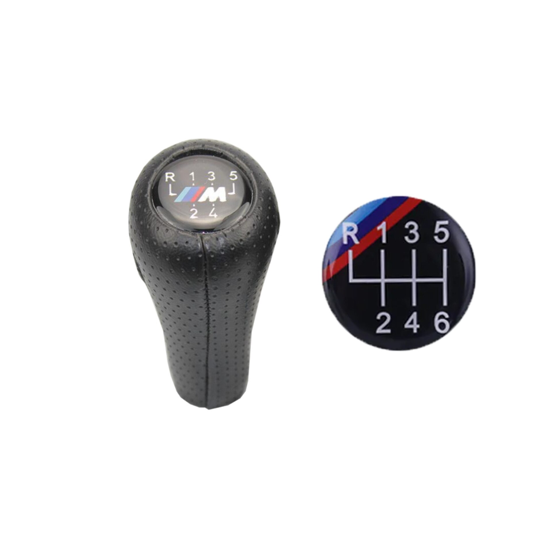 Топка за скоростен лост 6 скорости, кожен, BMW M PERFORMANCE 1 3 E30 E36 E46 E90 E91 E92 E93 E81 ...