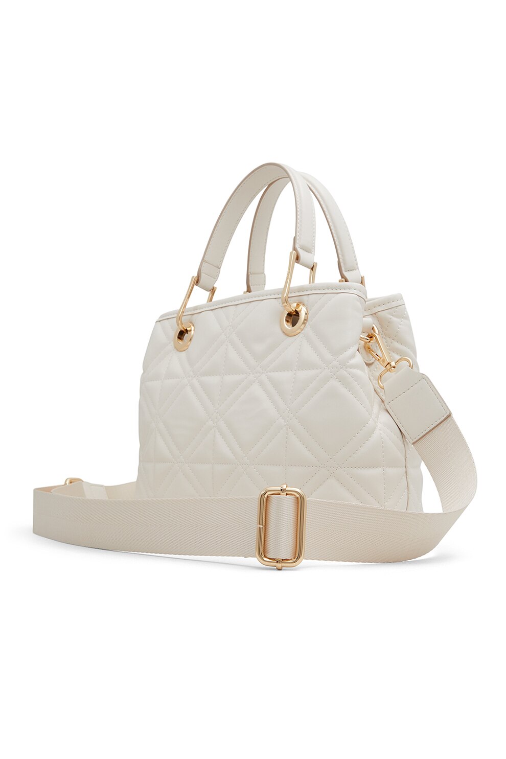 Aldo, Geanta crossbody de piele ecologica Tafarn, Alb - eMAG.ro