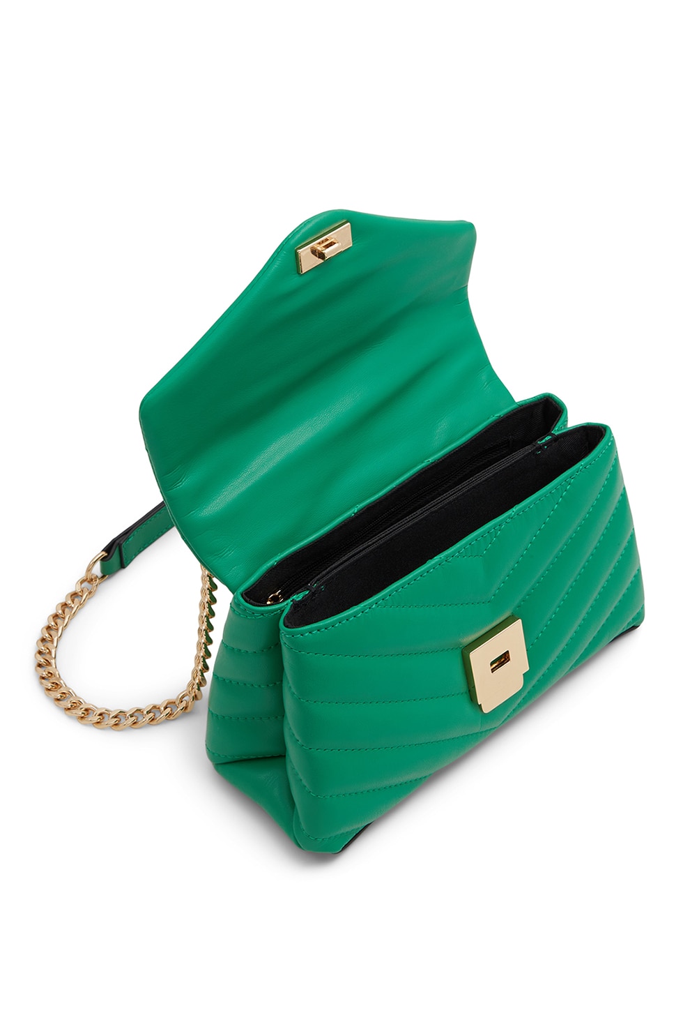 Aldo, Geanta crossbody cu model matlasat Meilani, Verde - eMAG.ro