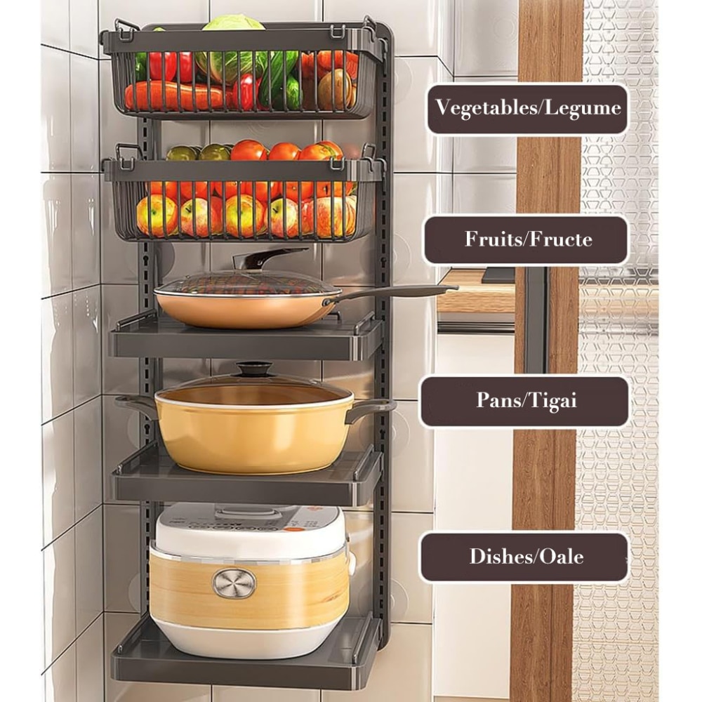 Raft universal suspendat, Quasar & Co.®, etajera cu 3 polite, cu 2 ...