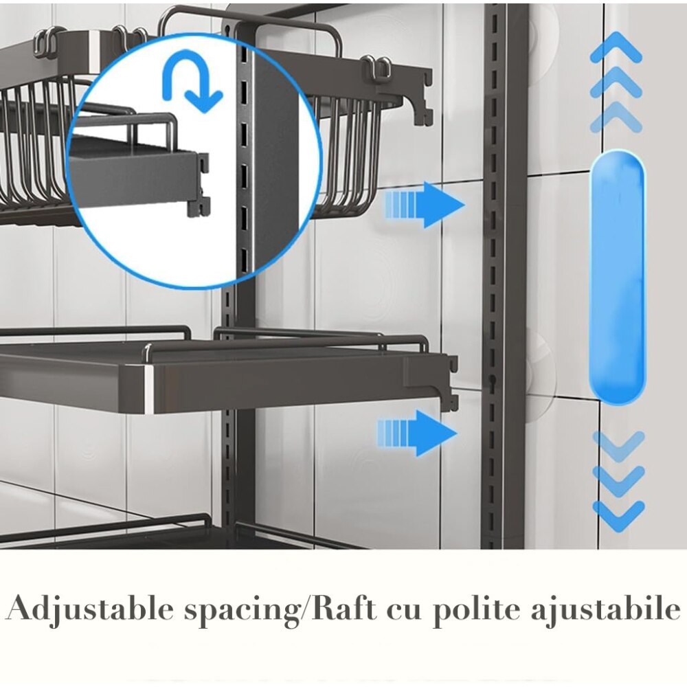 Raft universal suspendat, Quasar & Co.®, etajera cu 3 polite, cu 2 ...