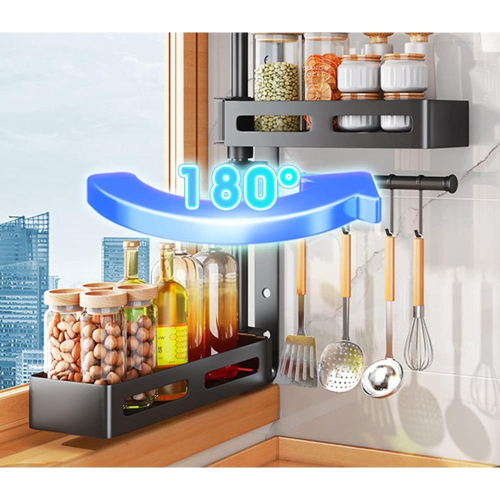 Raft depozitare, Quasar & Co.®, rotativ, etajera cu 4 polite, cu ...