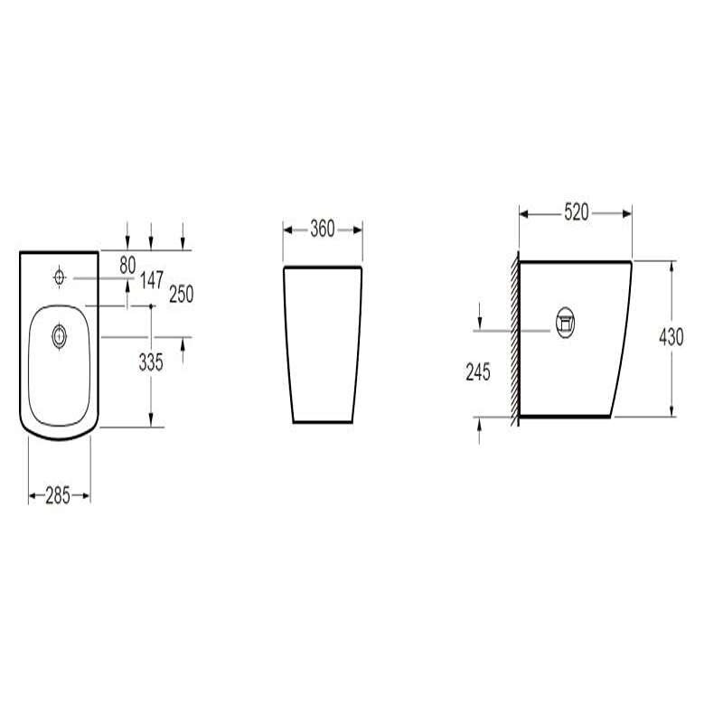 Bideu Montana, cu montaj pe pardoseala, alb - eMAG.ro