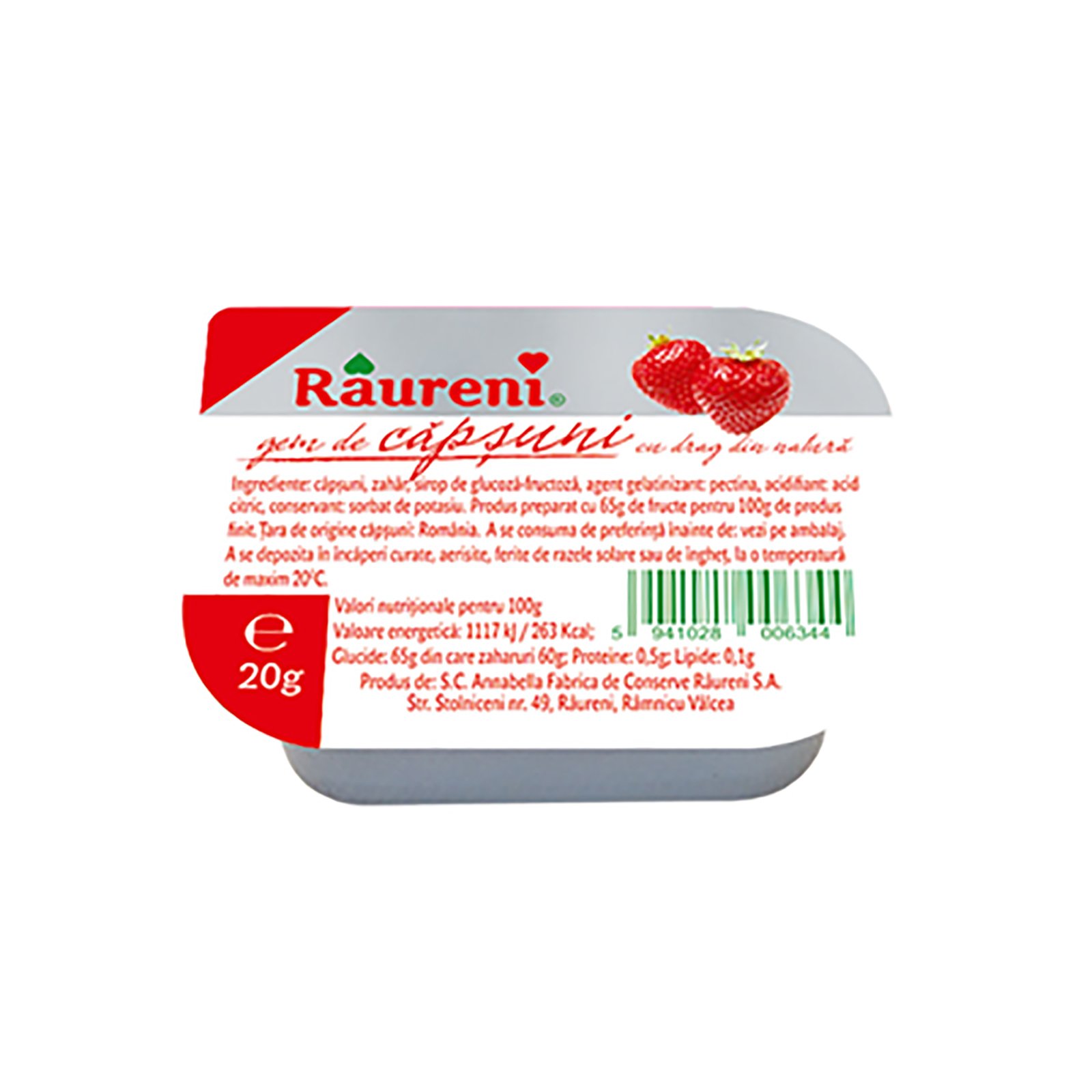 Gem de Capsuni 40 x 20 g, Raureni - eMAG.ro