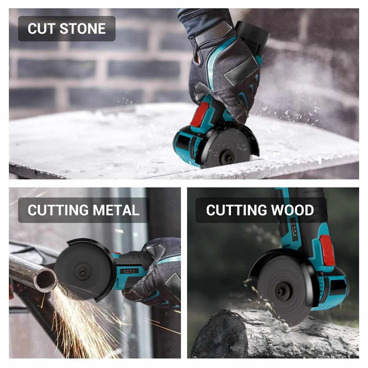 Polizor electric, 19500 rpm, fara perii, fara fir, 18 V, 2 baterii ...