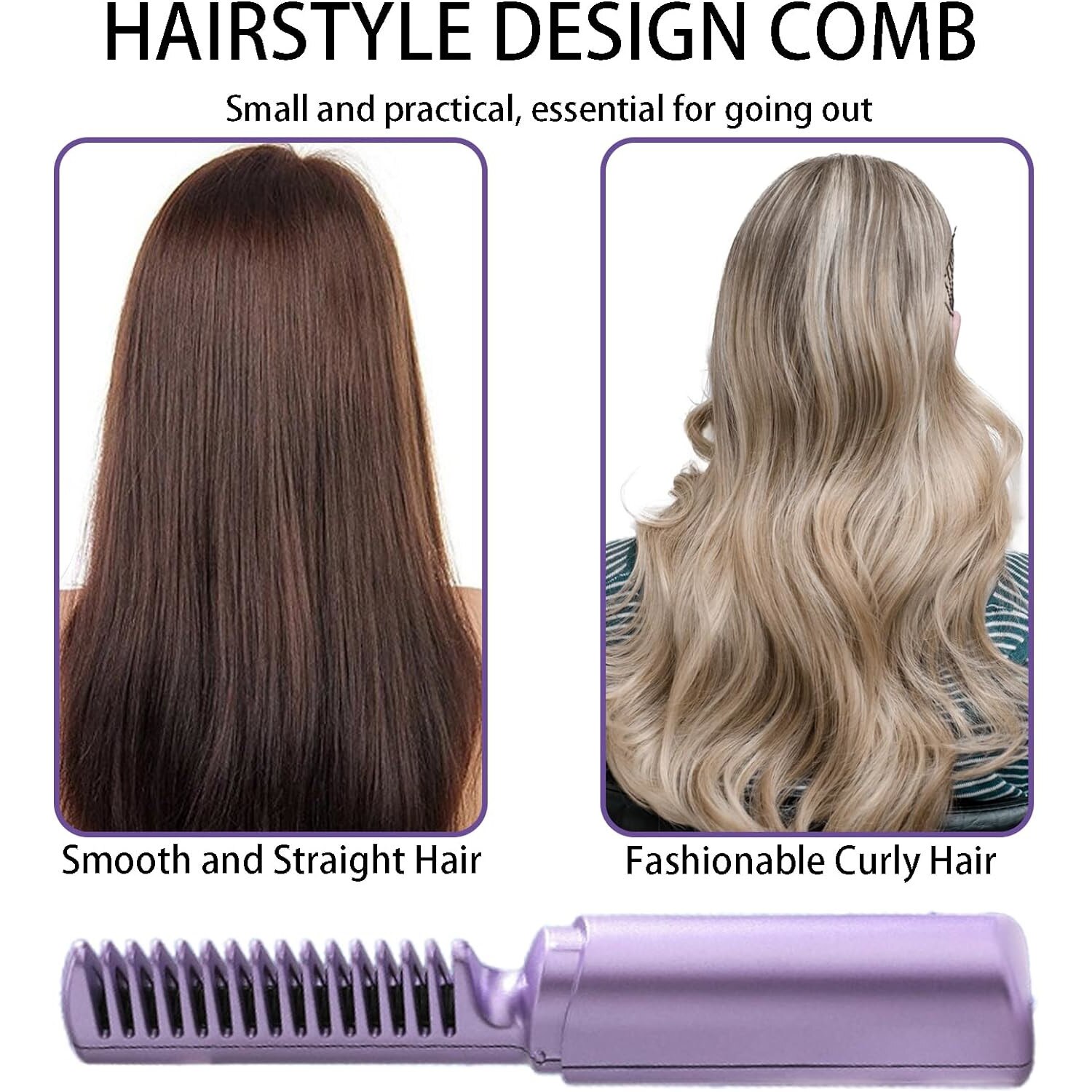 Perie de indreptat parul, Ceramica, Portabila, Roz - eMAG.ro