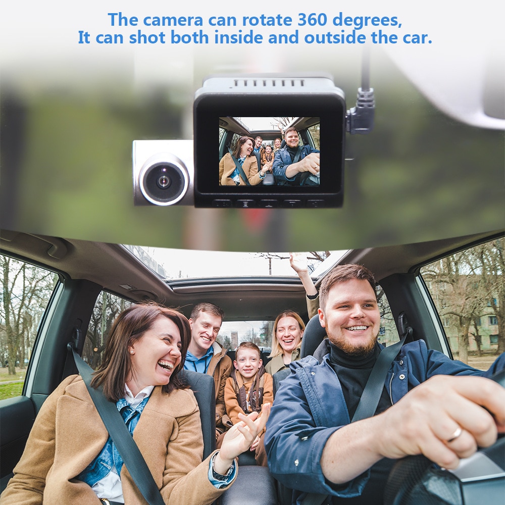 Оптимизирана камера за автомобил Dash Cam Premium, 4K, двойна, предна ...
