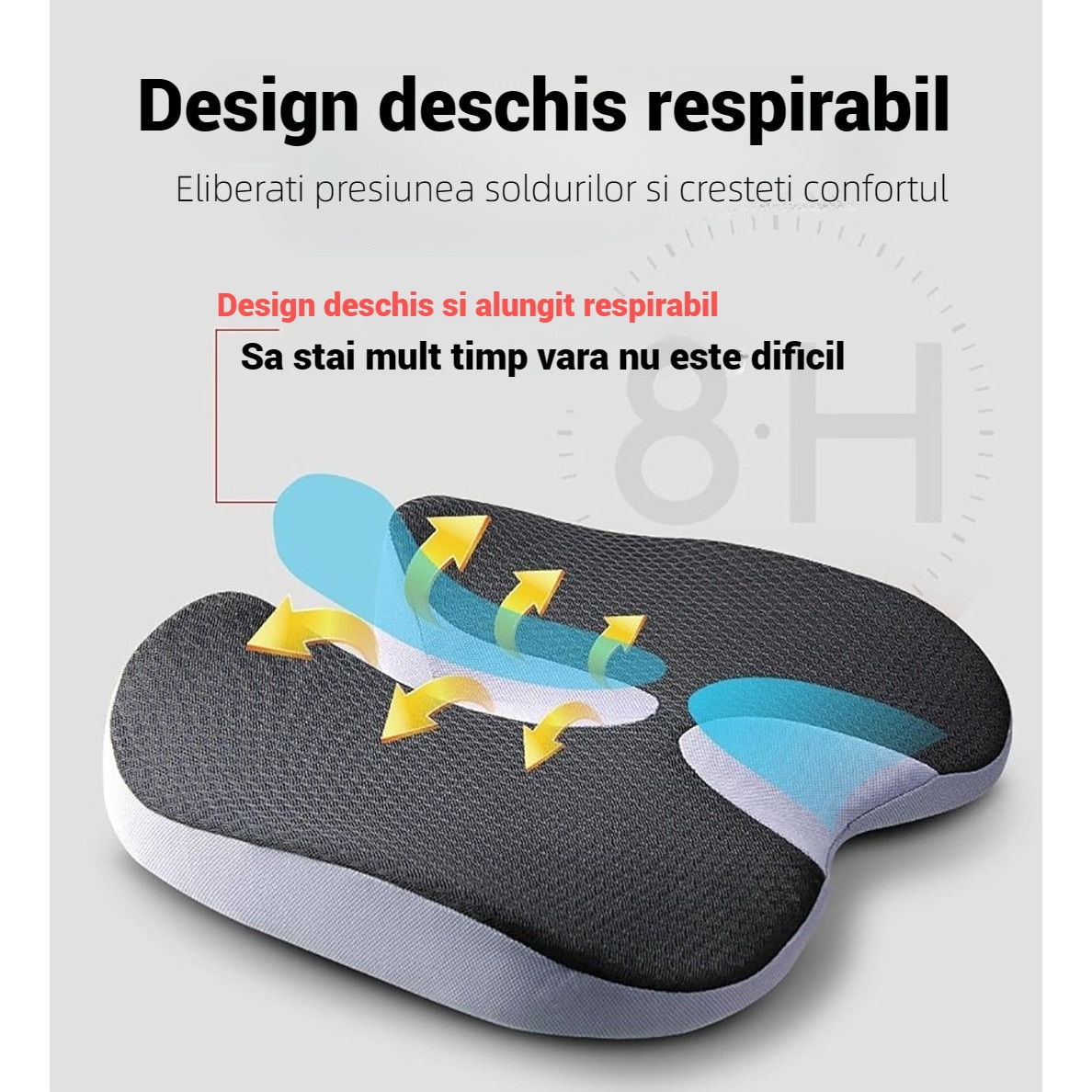 Perna Ortopedica Suport Coccis din spuma cu memorie pentru scaun de ...