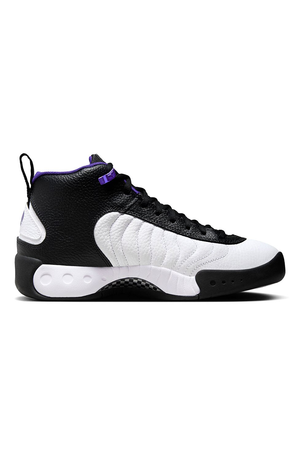 Nike, Pantofi mid-high pentru baschet Jordan Jumpman Pro, Negru, Alb ...