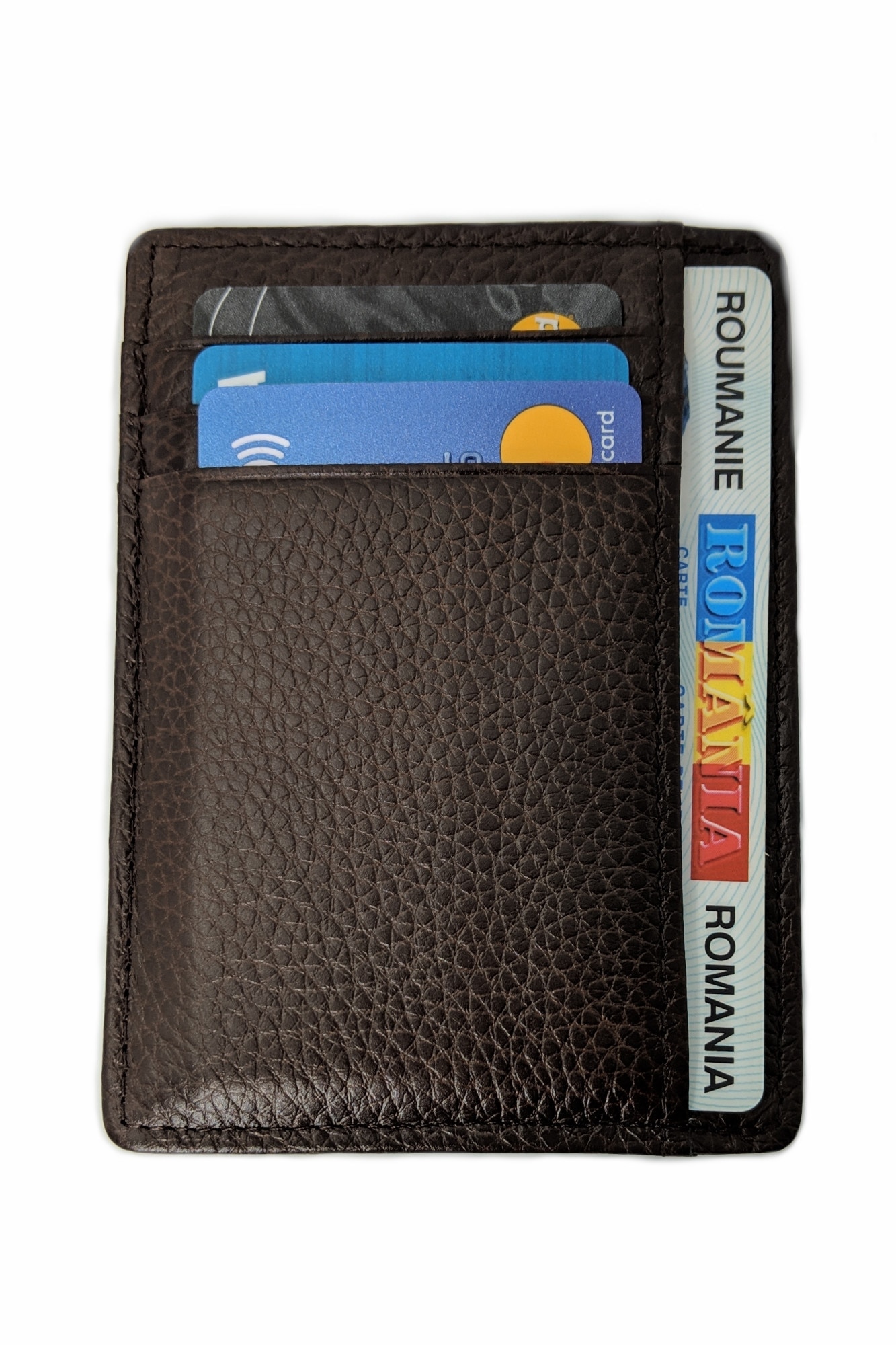 Portofel Natty Pell pentru carduri si buletin, piele, maro - eMAG.ro