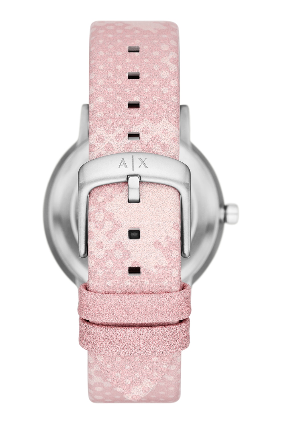 ARMANI EXCHANGE, Кварцов часовник с кожена каишка, Розов - eMAG.bg