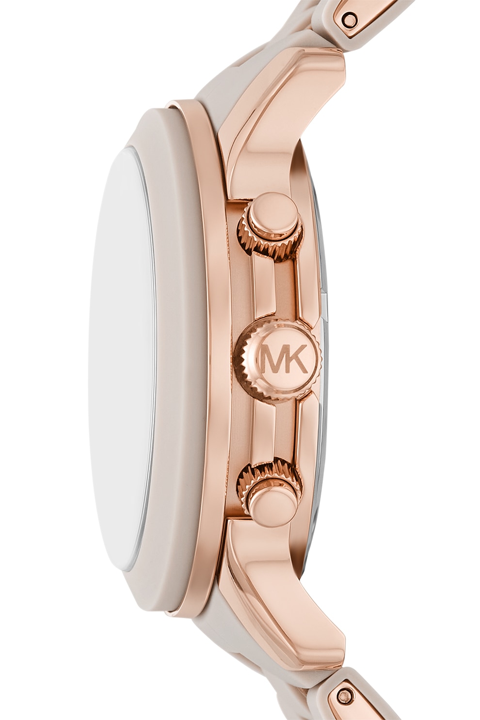 Michael Kors, Часовник със силиконова каишка и хронограф, Бежов - eMAG.bg