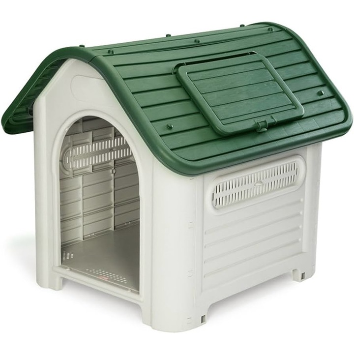 Cusca RDB-2 din plastic pentru caini, 73 x 60 x 63 cm, Verde - eMAG.ro