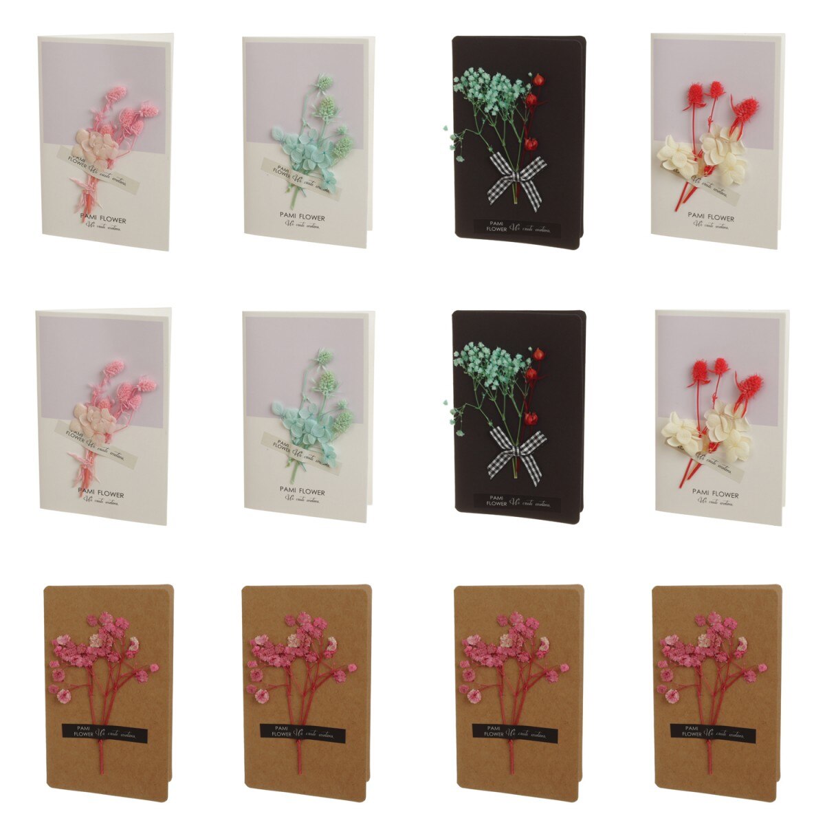 Set 12 felicitari cu modele aplicate, PAMI, FEV-7, 15x9 cm - eMAG.ro