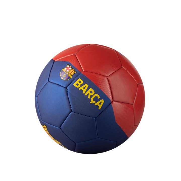Minge fotbal, FC Barcelona, albastra/rosie cu logo PHI, marimea 5 - eMAG.ro