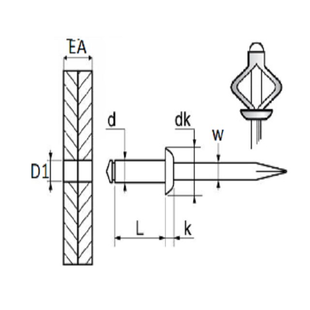 Set 8 nituri auto Restagraf, 6.3 - 6.8 mm, plastic, negru, pentru ...
