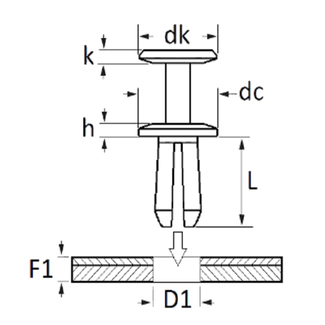 Set 10 nituri auto Restagraf, 8 mm, plastic, negru - eMAG.ro