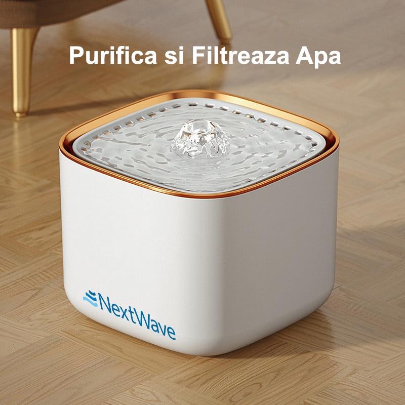 Dispenser apa automata fantana pentru pisici si caini NextWave®, cu purificare si filtrare prin ...