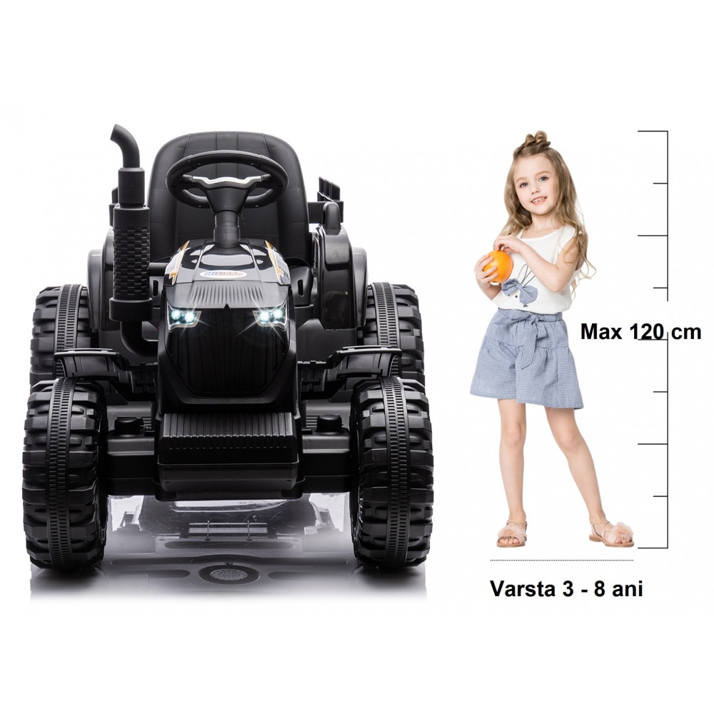 Tractor electric 12V cu telecomanda si remorca Nichiduta Agriculture ...
