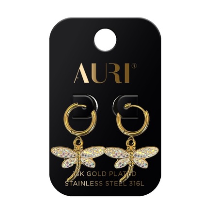 Cercei tip libelule, Auri, Inox/Aur, Auriu - eMAG.ro