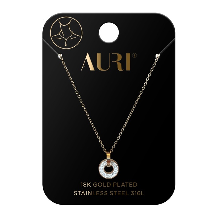 Colier dama, Auri, Inox/Aur, Auriu - eMAG.ro