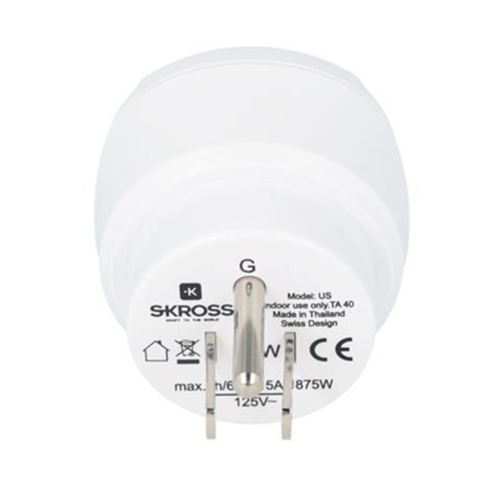 Adaptor priza calatorie Skross 1500203, EU USA - eMAG.ro