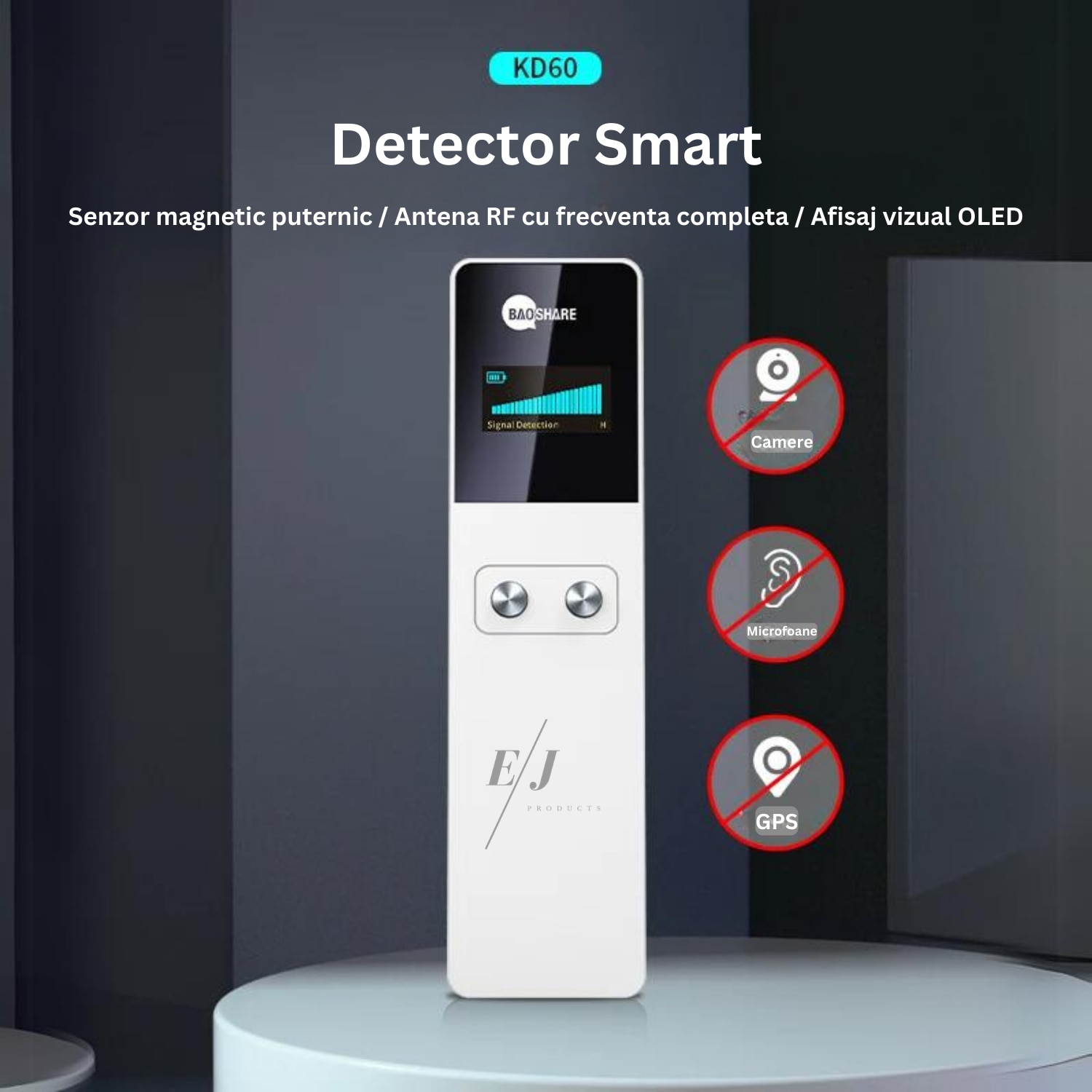 Detector aparate spionaj, EJ PRODUCTS KD60, detecteaza camere ascunse ...