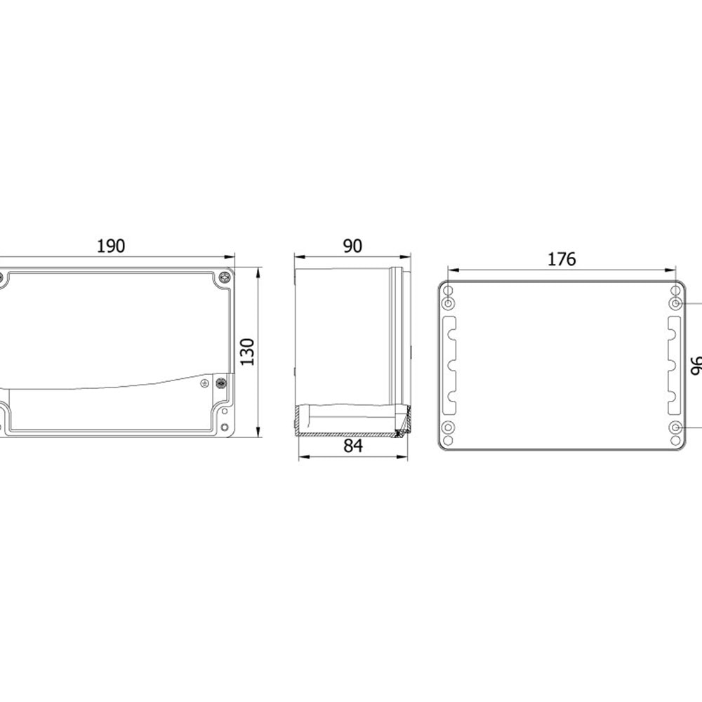 Doza distributie din aluminiu aplicata 190x130mm cu capac IK09 IP67 ...