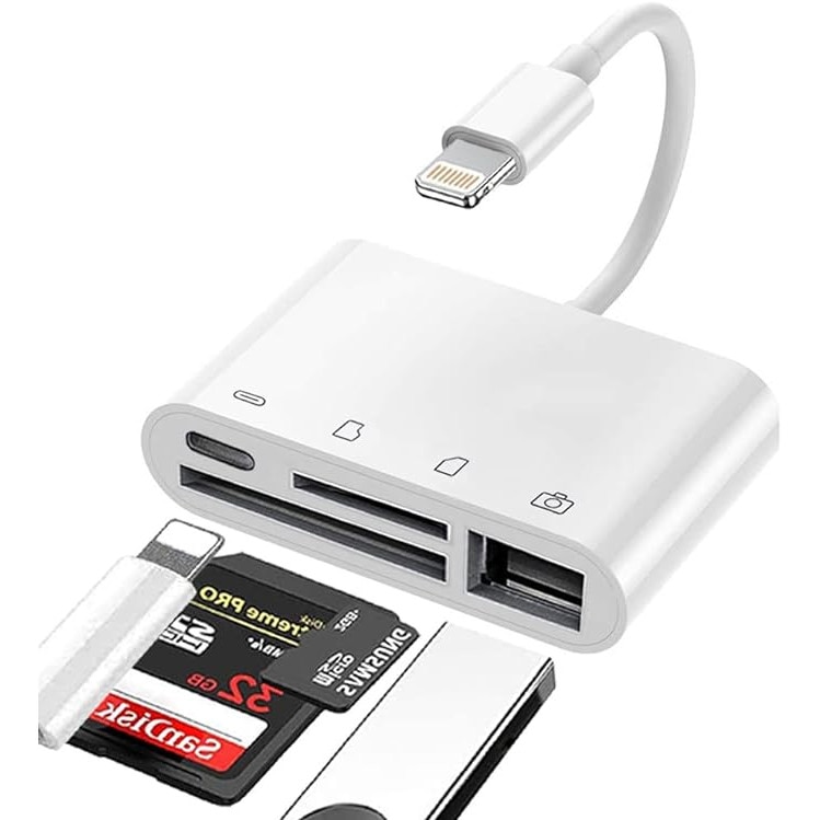 Cititor de carduri 4 in 1 multifunctional, Cu Lightning/SD/TF/USB 3.0 ...