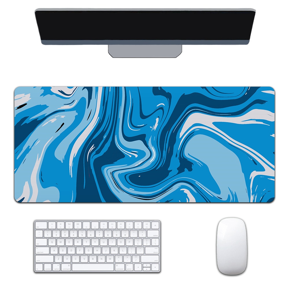 Mousepad gaming, utila, 70x30x3cm, Alb/Albastru - eMAG.ro