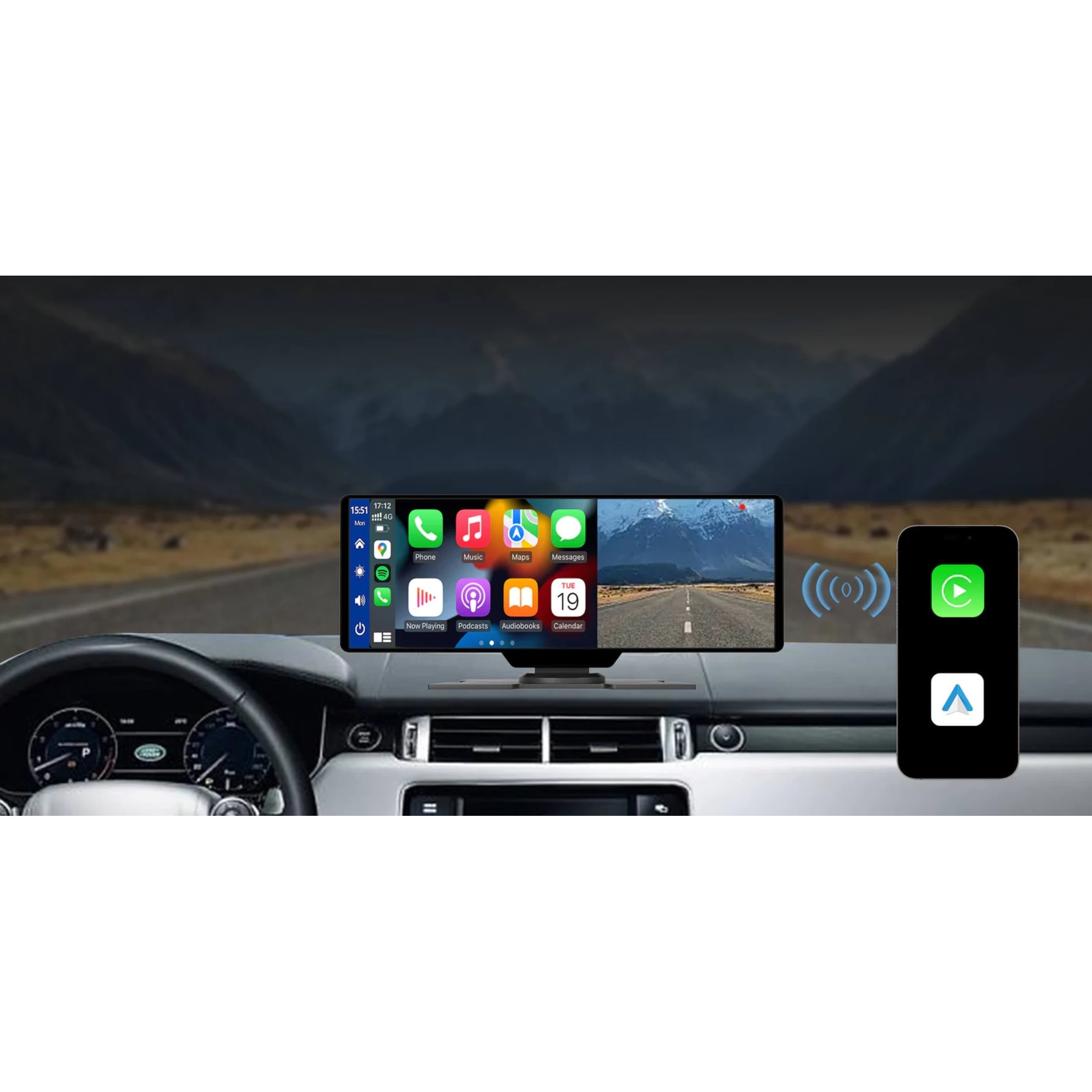 Afisaj portabil pentru masina de exterior Ottocast de 10 inchi, cu ...