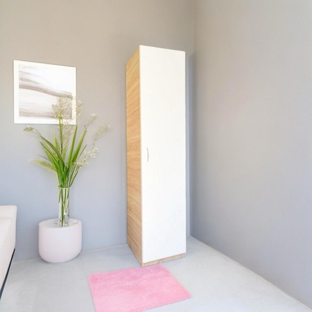 Dulap tip soldat cu 1 usa si 4 polite de depozitare, 197x45x50 cm ...