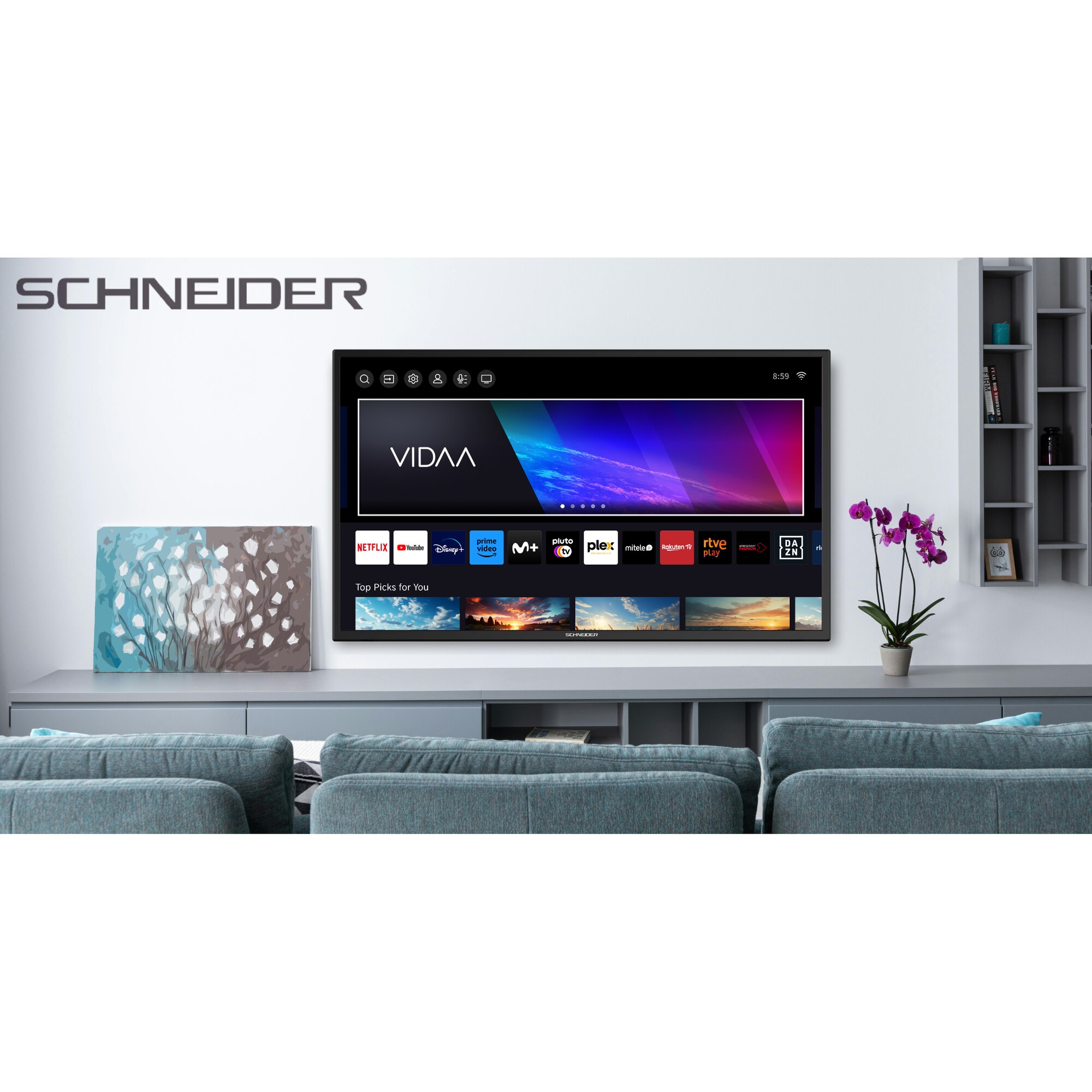 Televizor Smart SCHNEIDER Ultra HD 4K 50SC690K de 127 cm, Sistem VIDAA ...