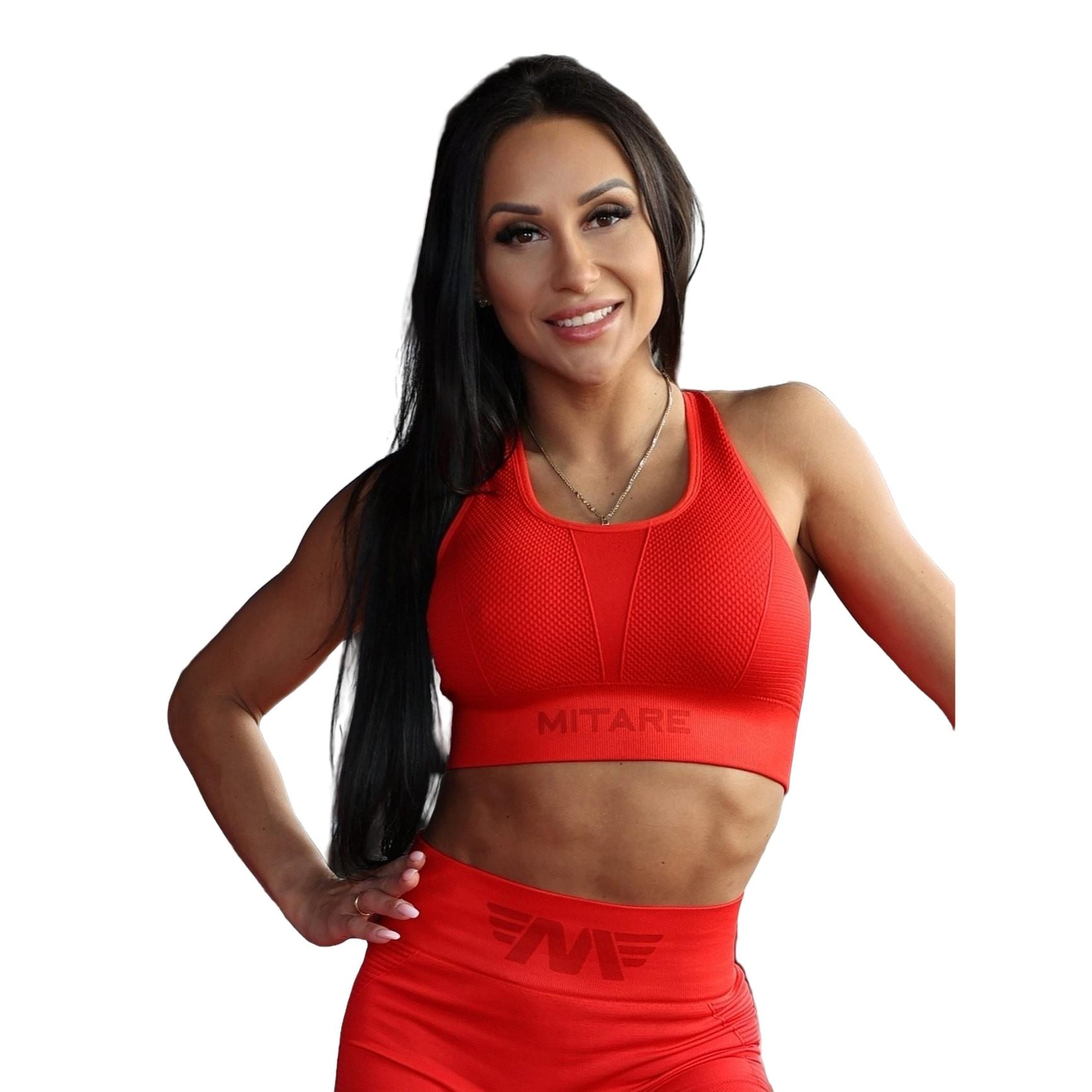 Bustiera sport MITARE, Nylon, Rosu, XL - eMAG.ro