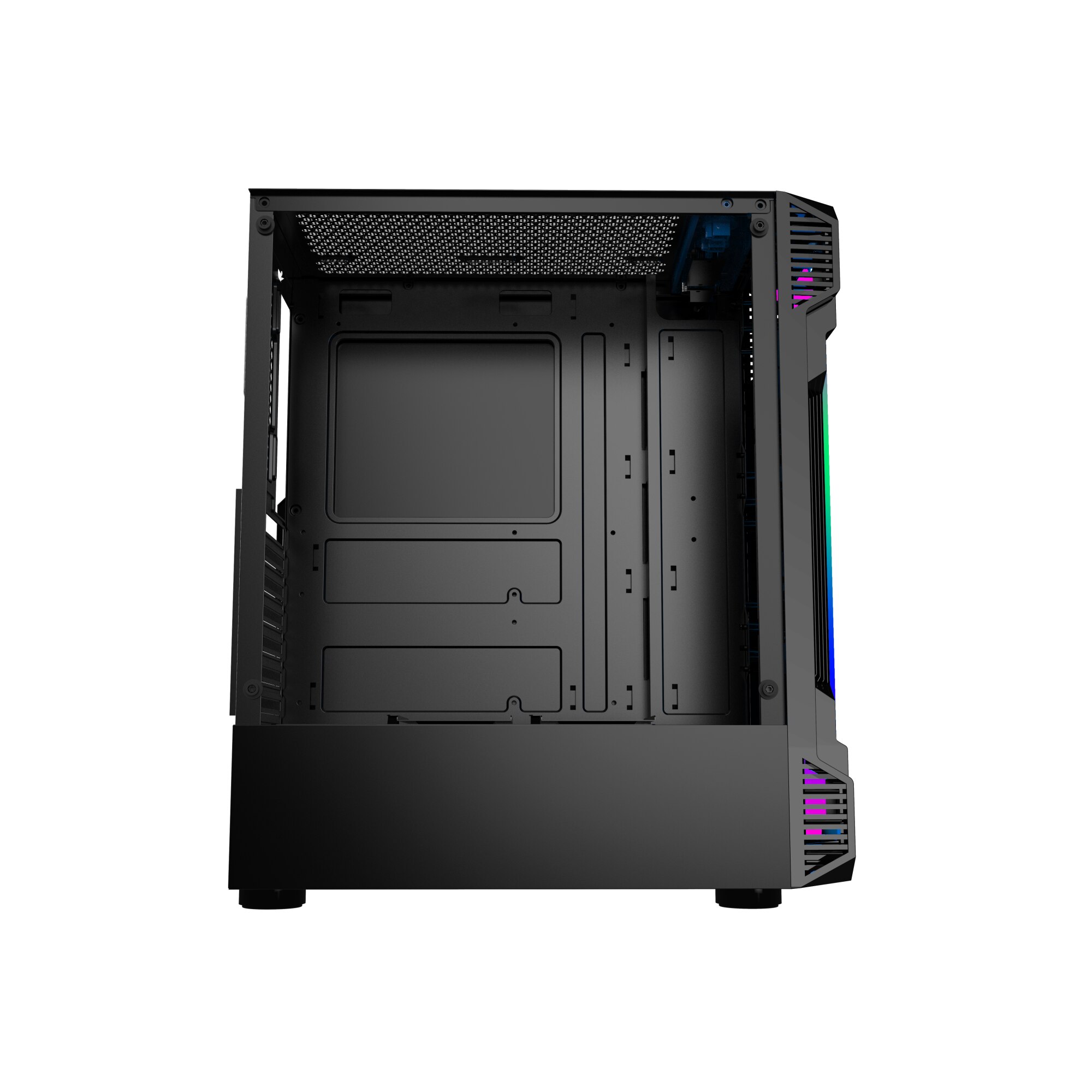 Carcasa Pro Gaming Zerg, Middle Tower, ATX, fara sursa, Controller ARGB ...